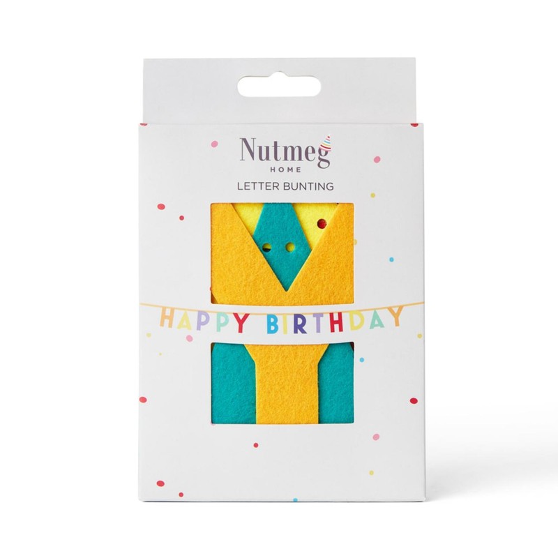 Nutmeg Felt Happy Birthday Banner - Morrisons Online Groceries & Offers