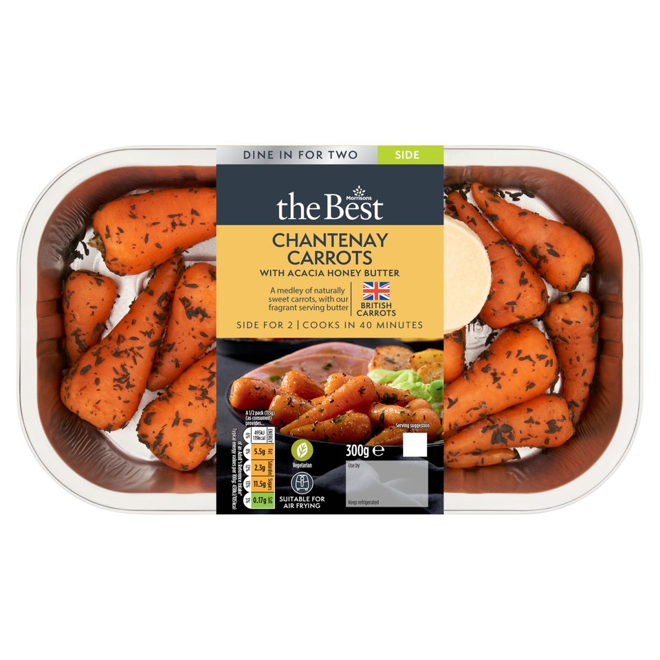 Morrisons The Best Chantenay Carrots with Acacia Honey Butter 300g ...
