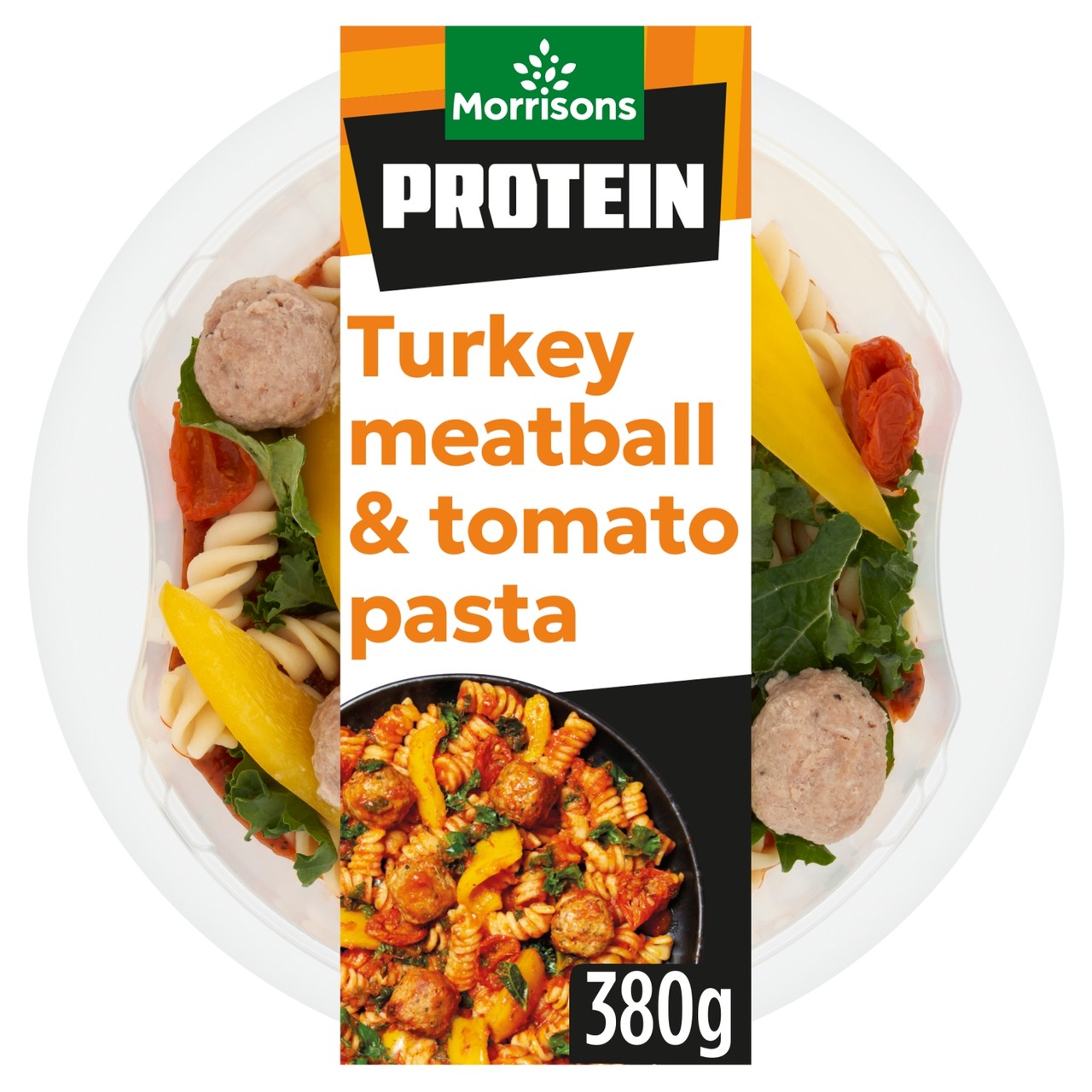 Morrisons Protein Turkey Meatball & Tomato Pasta 380g - Morrisons ...
