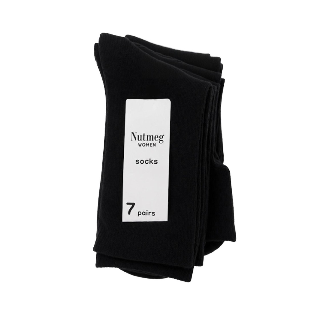 Nutmeg Ladies Size 3-8 7 Pack Black Ankle Socks - Morrisons Online ...