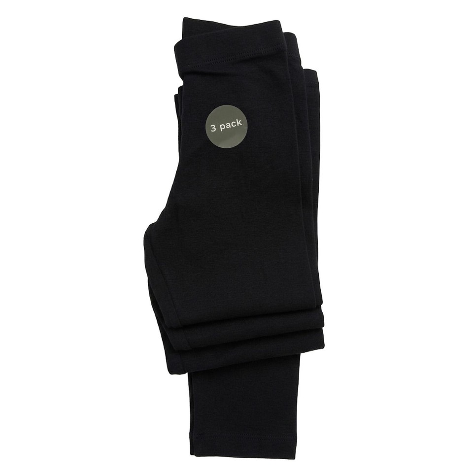 Nutmeg Girl's Size 11-12 Years 3 Pack Black Leggings - Morrisons Online ...