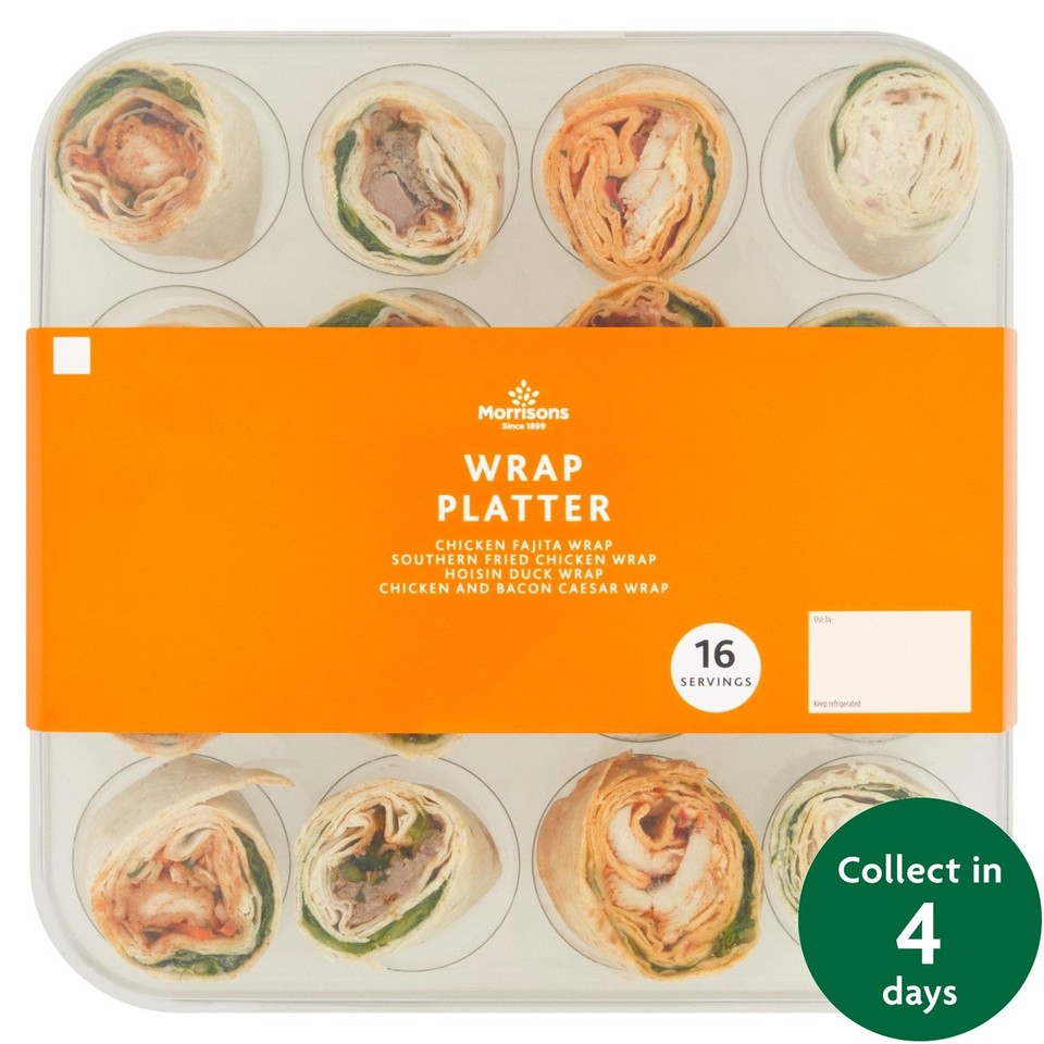 Wrap Platter 16 Pieces - Eat On Same Day - Morrisons Online Groceries ...