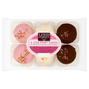 Lewis & Green 6 Iced Fairy Cakes - Morrisons Online Groceries & Offers