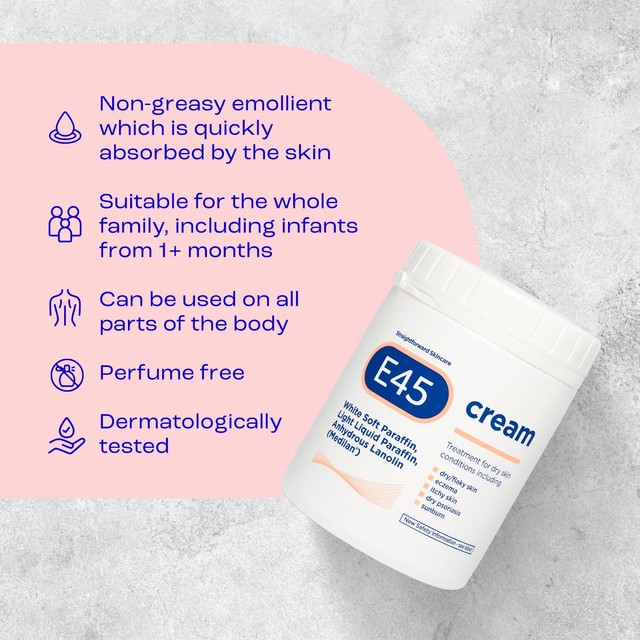 E45 Moisturiser Lotion, Body, Face And Hand Lotion For Very Dry Skin ...