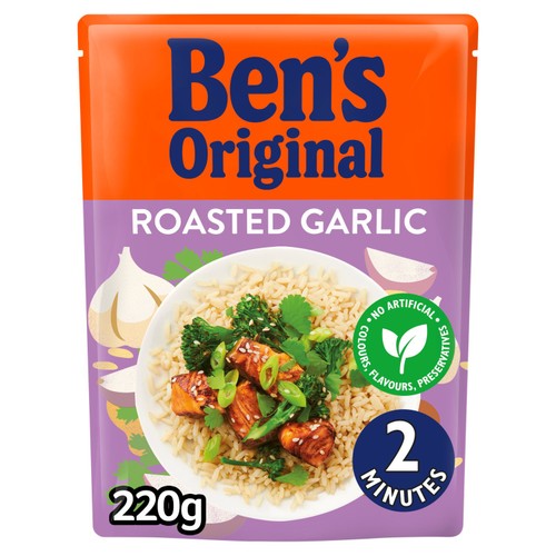 Bens Original Roasted Garlic Microwave Rice - Morrisons Online ...
