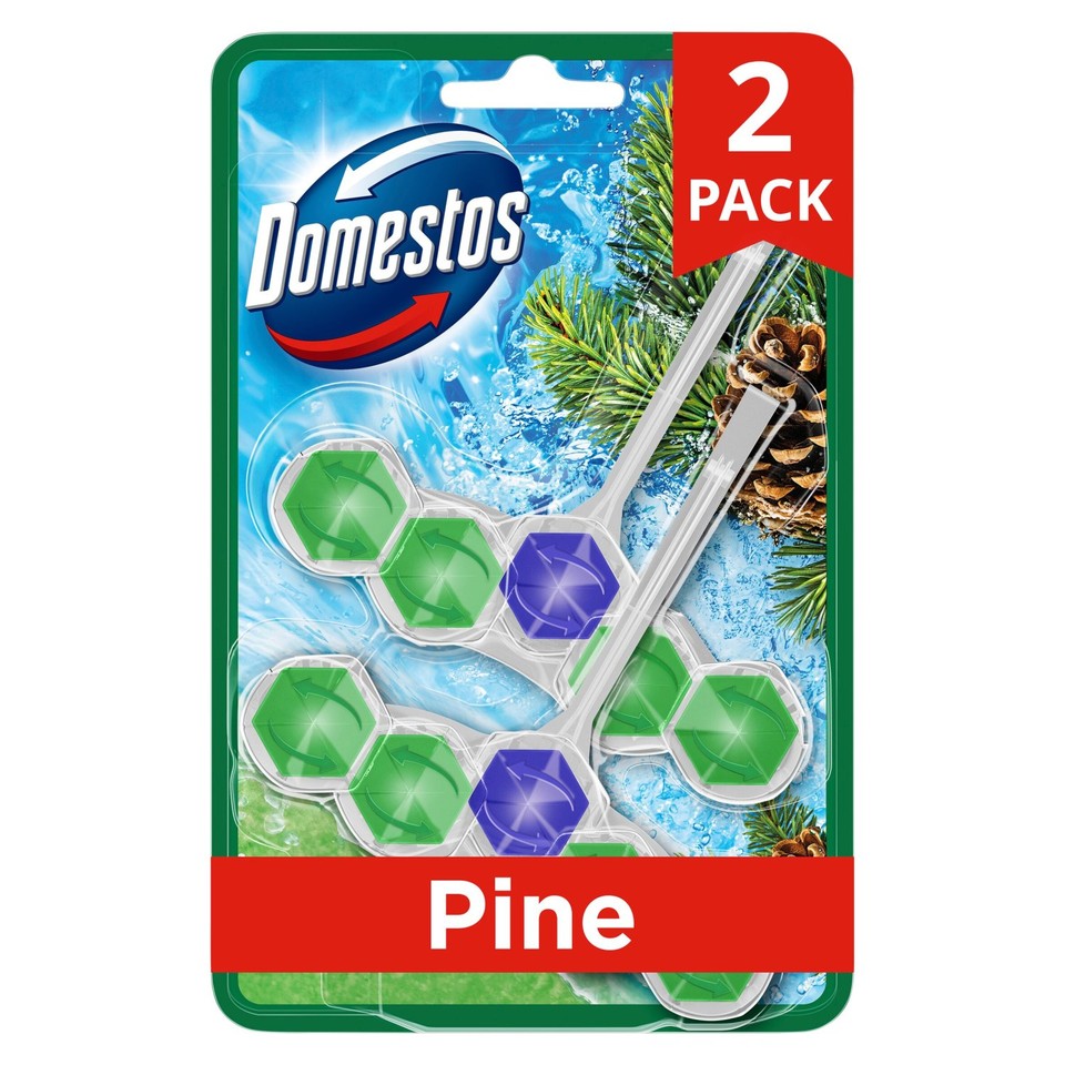 Domestos Power Rimblocks Duo Pine 2 x 50g - Morrisons Online Groceries ...