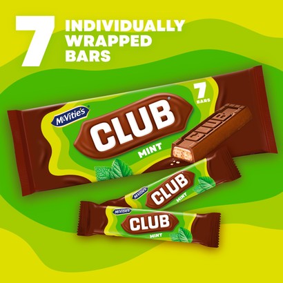 McVitie's Club Mint Biscuit Bar 7 Pack - Morrisons Online Groceries ...