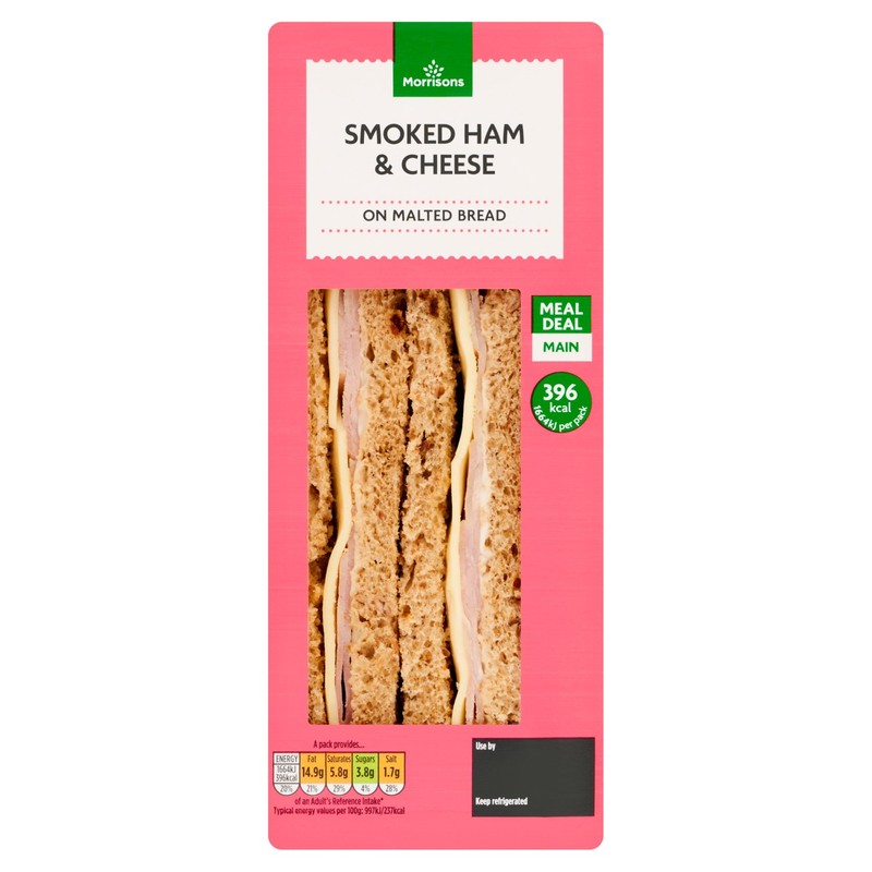 Morrisons Ham & Cheese Sandwich - Morrisons Online Groceries & Offers