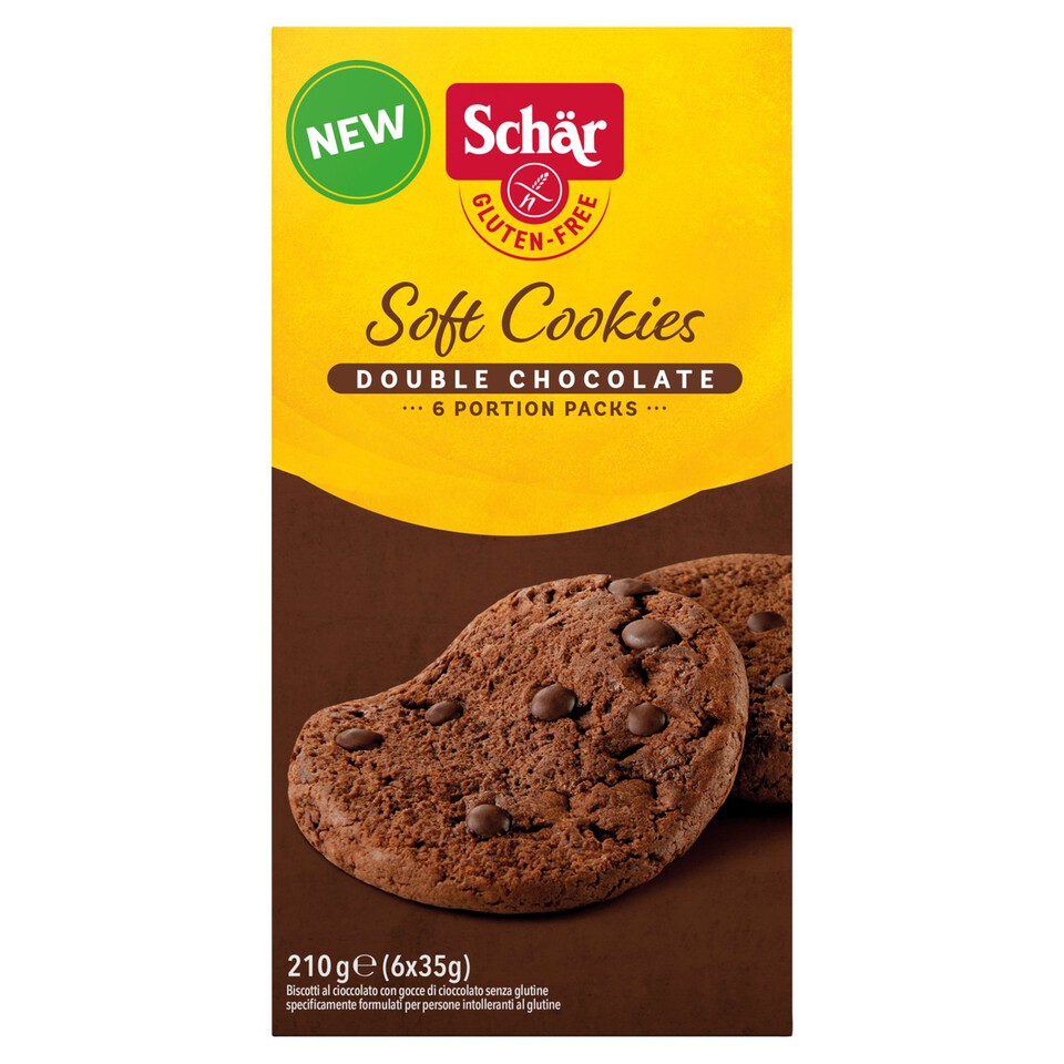 Schar Double Chocolate Soft Cookies - Morrisons Online Groceries & Offers