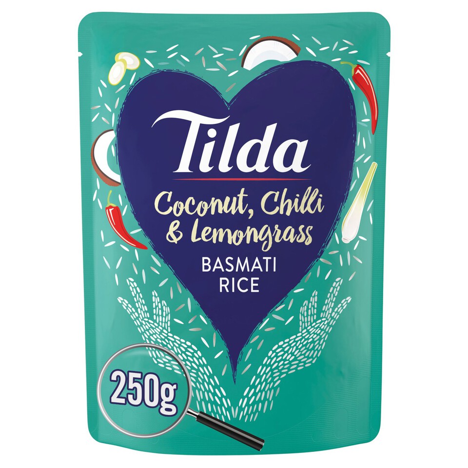 Tilda Microwave Coconut Chilli & Lemon Grass Basmati Rice - Morrisons ...