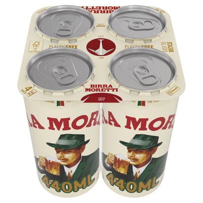 Birra Moretti Premium Lager Beer Can 4x440ml - Morrisons Online ...