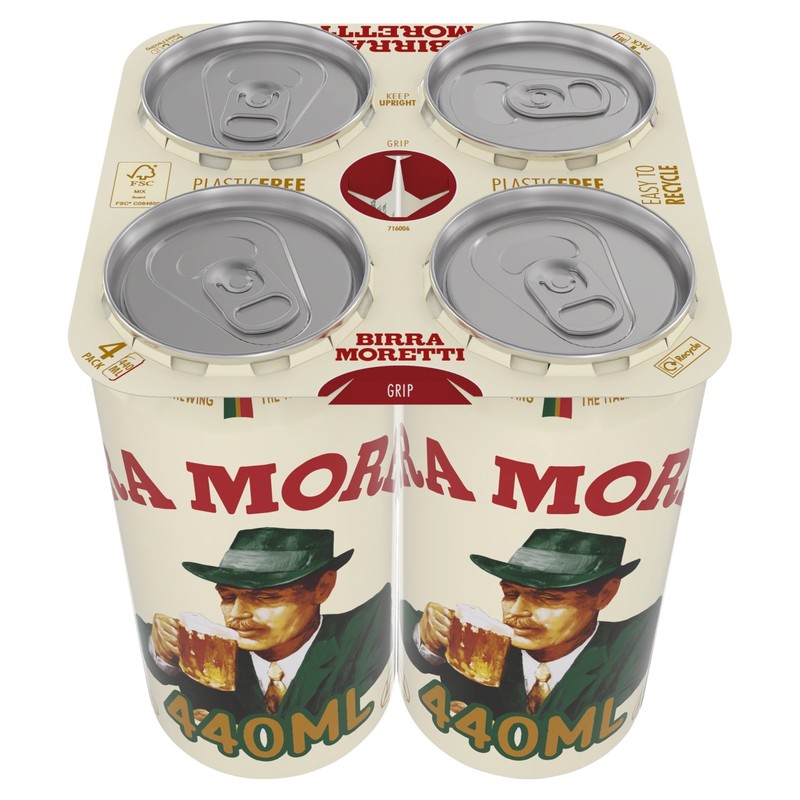 Birra Moretti Premium Lager Beer Can 4x440ml - Morrisons Online ...
