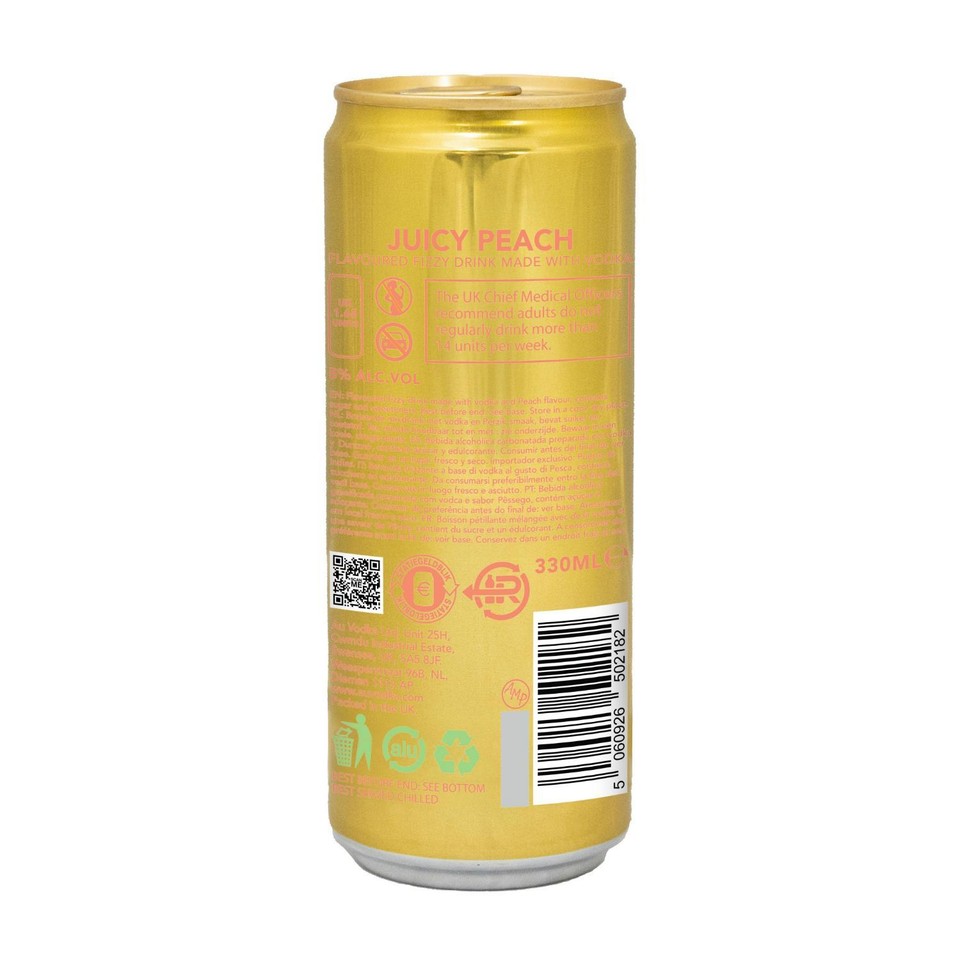 Au Vodka Juicy Peach 330ml - Morrisons Online Groceries & Offers