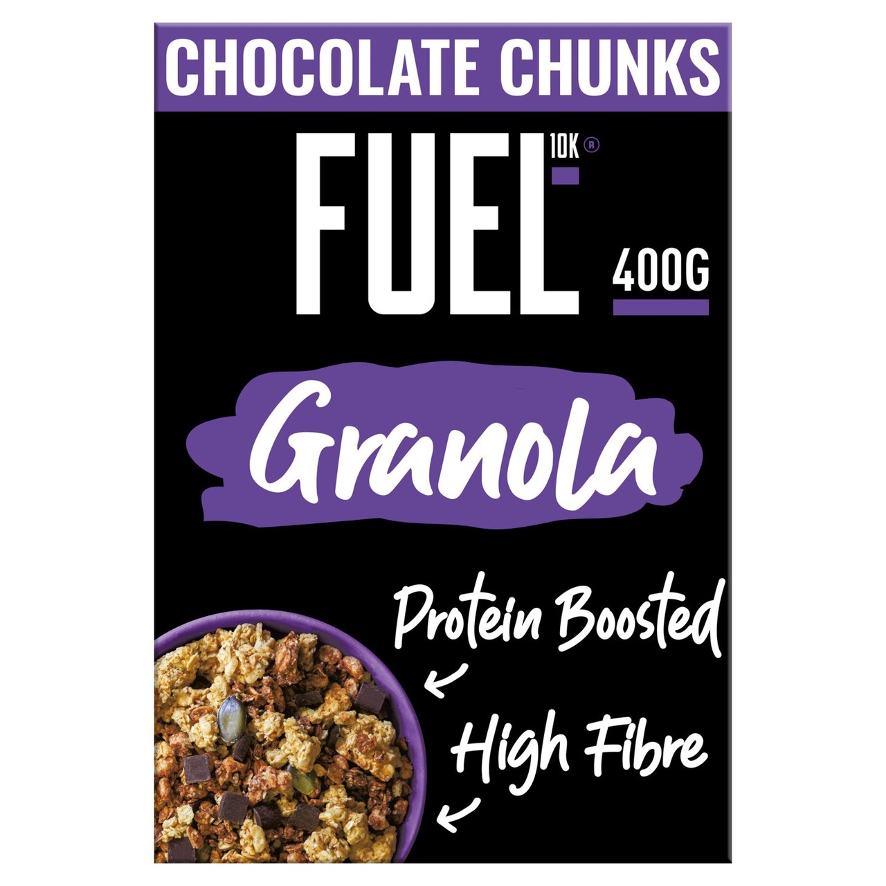 FUEL10K Chocolate Chunks Protein Granola Breakfast Cereal 400g ...