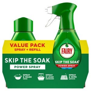 Fairy Skip The Soak Fairy Dish Power Spray Fresh 1000ml - Morrisons ...