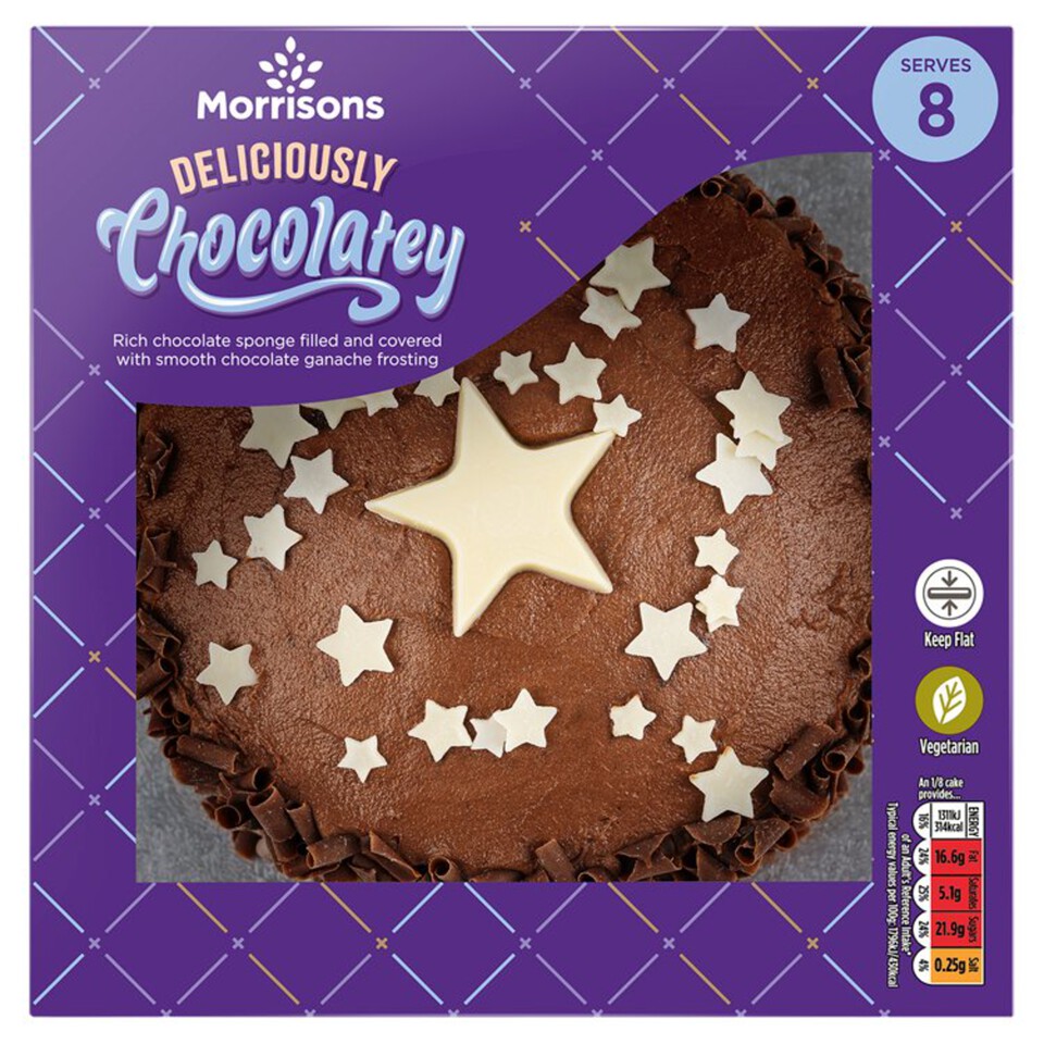 Morrisons Deliciously Chocolatey Celebration Cake Serves 8 - Morrisons ...