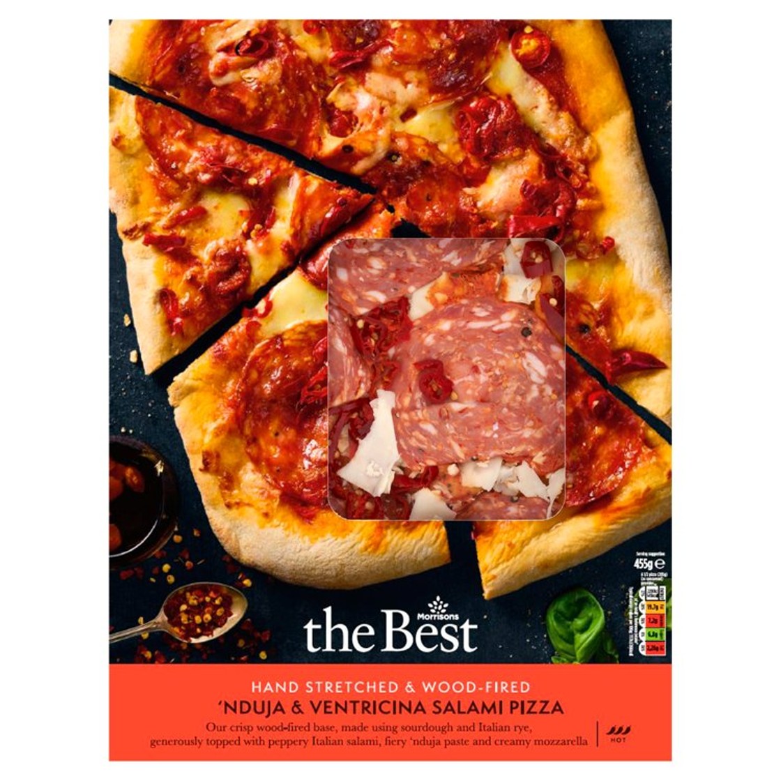 Morrisons The Best 'Nduja Meat Feast Pizza - Morrisons Online Groceries ...