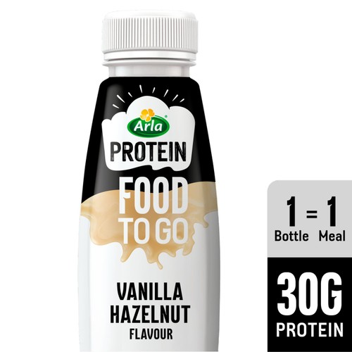Arla Protein Food To Go Vanilla Hazelnut Meal Replacement Shake 500ml ...