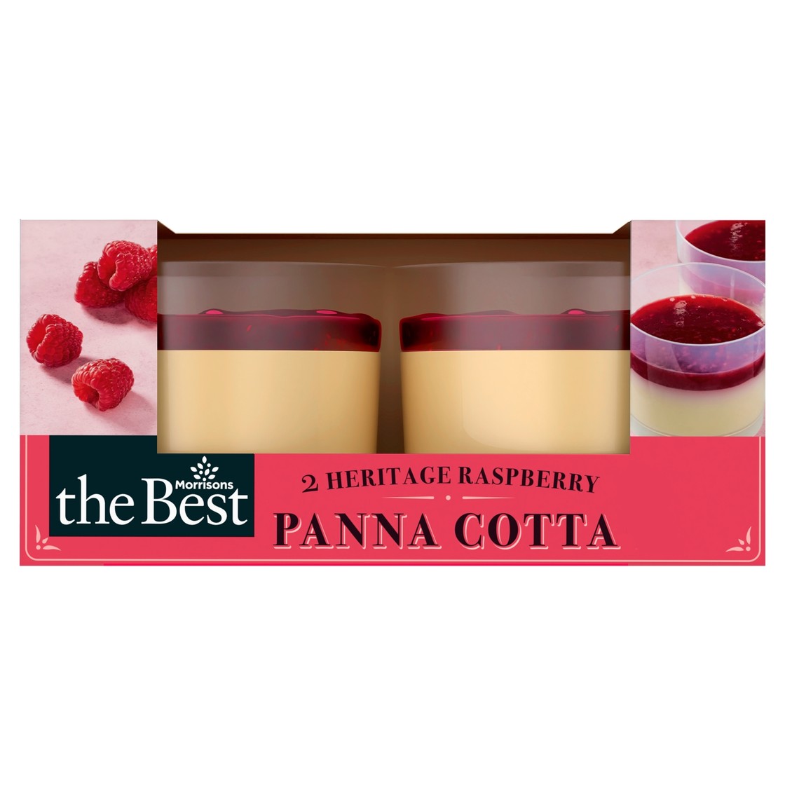 Morrisons The Best Raspberry Panna Cotta - Morrisons Online Groceries ...