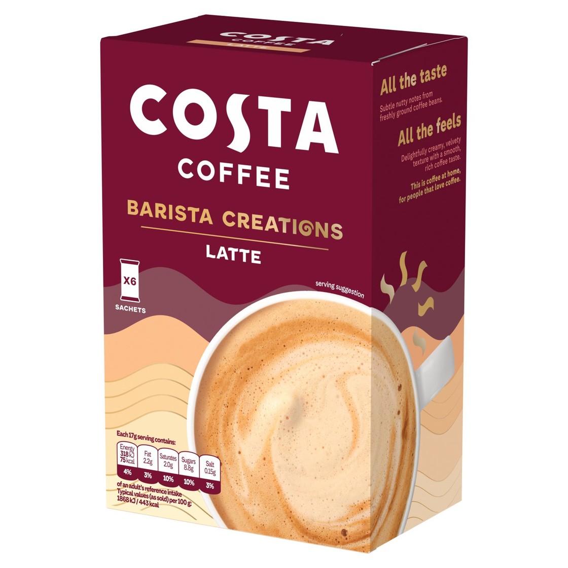 Costa Latte Sachets 6x17g - Morrisons Online Groceries & Offers