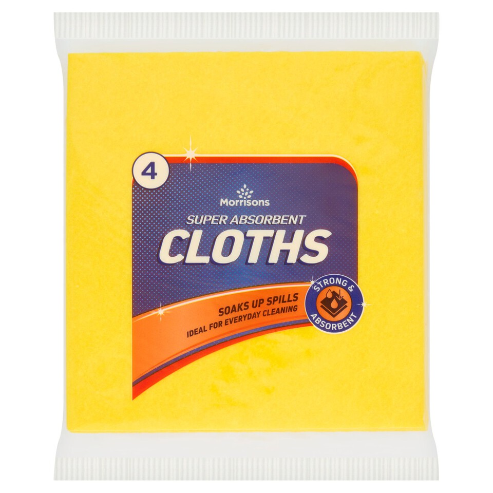 Morrisons Super Absorbent Cloths - Morrisons Online Groceries & Offers