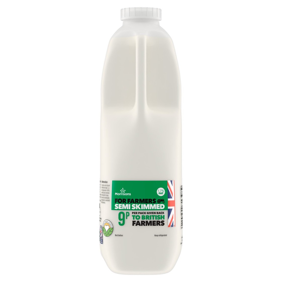 Morrisons For Farmers British Semi Skimmed Milk 2 Pints - Morrisons ...