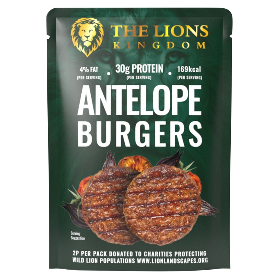 The Lions Kingdom Antelope Burgers 240g - Morrisons Online Groceries ...