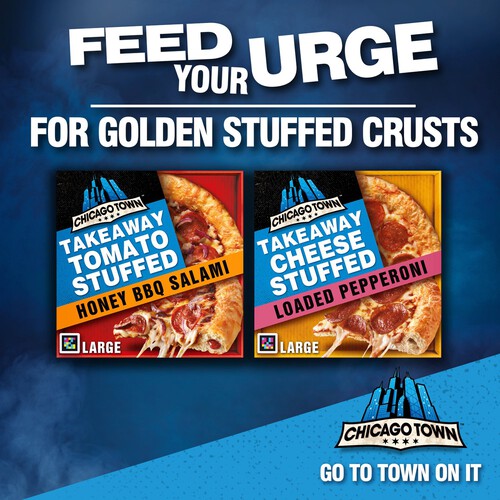Chicago Town Takeaway Stuffed Crust BBQ Chicken Large Pizza 668g ...
