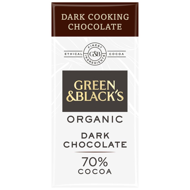 Green & Black's Organic Dark Cooking Chocolate Bar - Morrisons Online ...