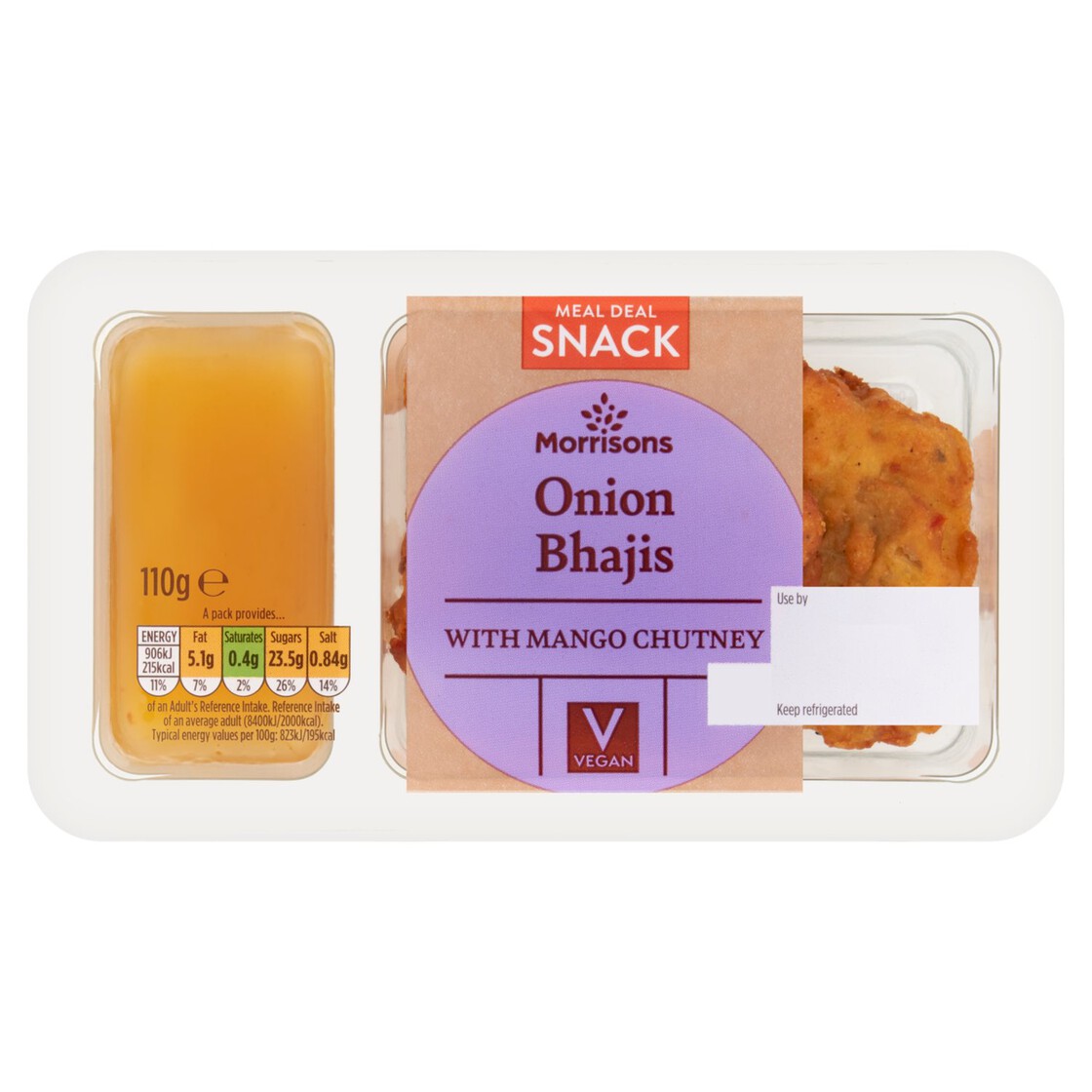 Morrisons Onion Bhaji & Mango Chutney Snack Pot - Morrisons Online ...