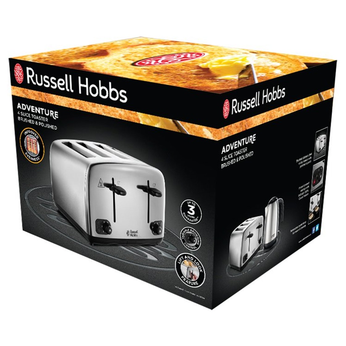 Russell Hobbs Stainless Steel 4 Slice Toaster - Morrisons Online ...