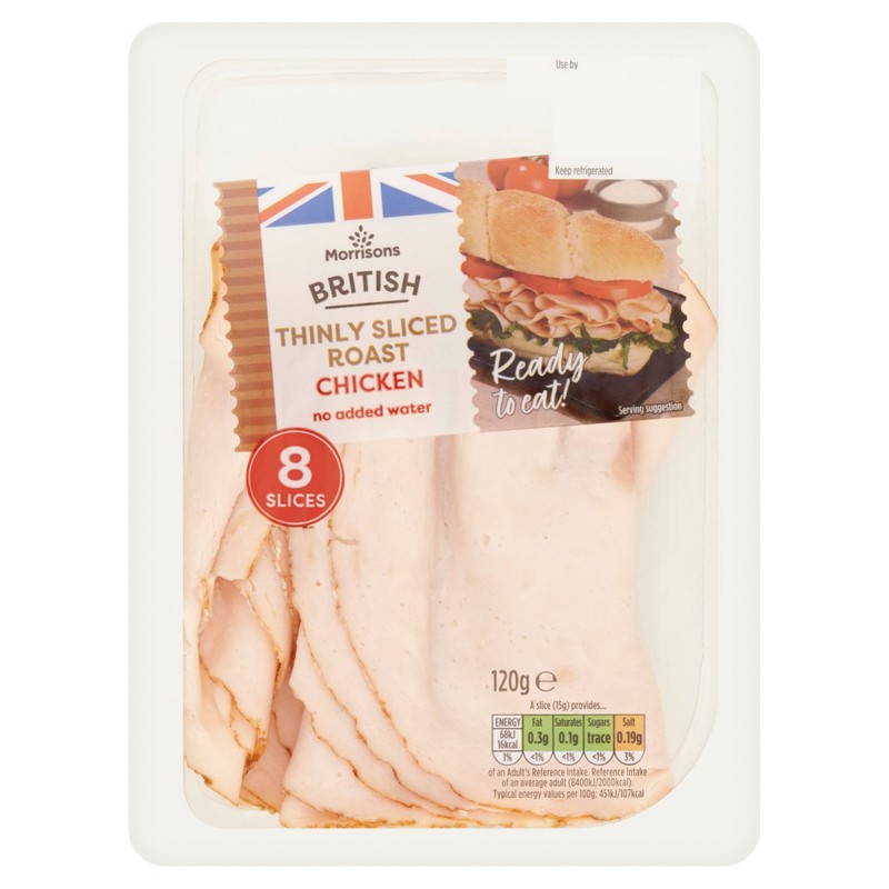 Morrisons British Thinly Sliced Roast Chicken - Morrisons Online ...