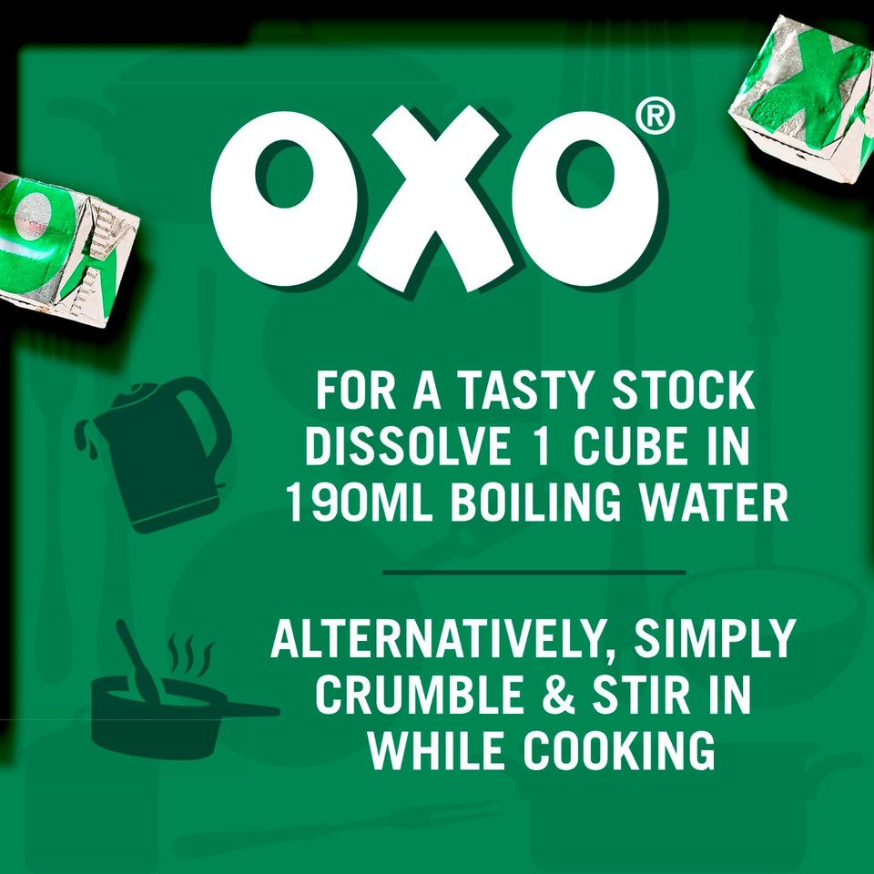 Oxo 12 Reduced Salt Vegetable Stock Cubes - Morrisons Online Groceries ...