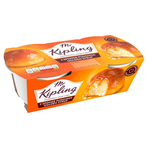 Mr Kipling Golden Syrup Sponge Puddings - Morrisons Online Groceries ...