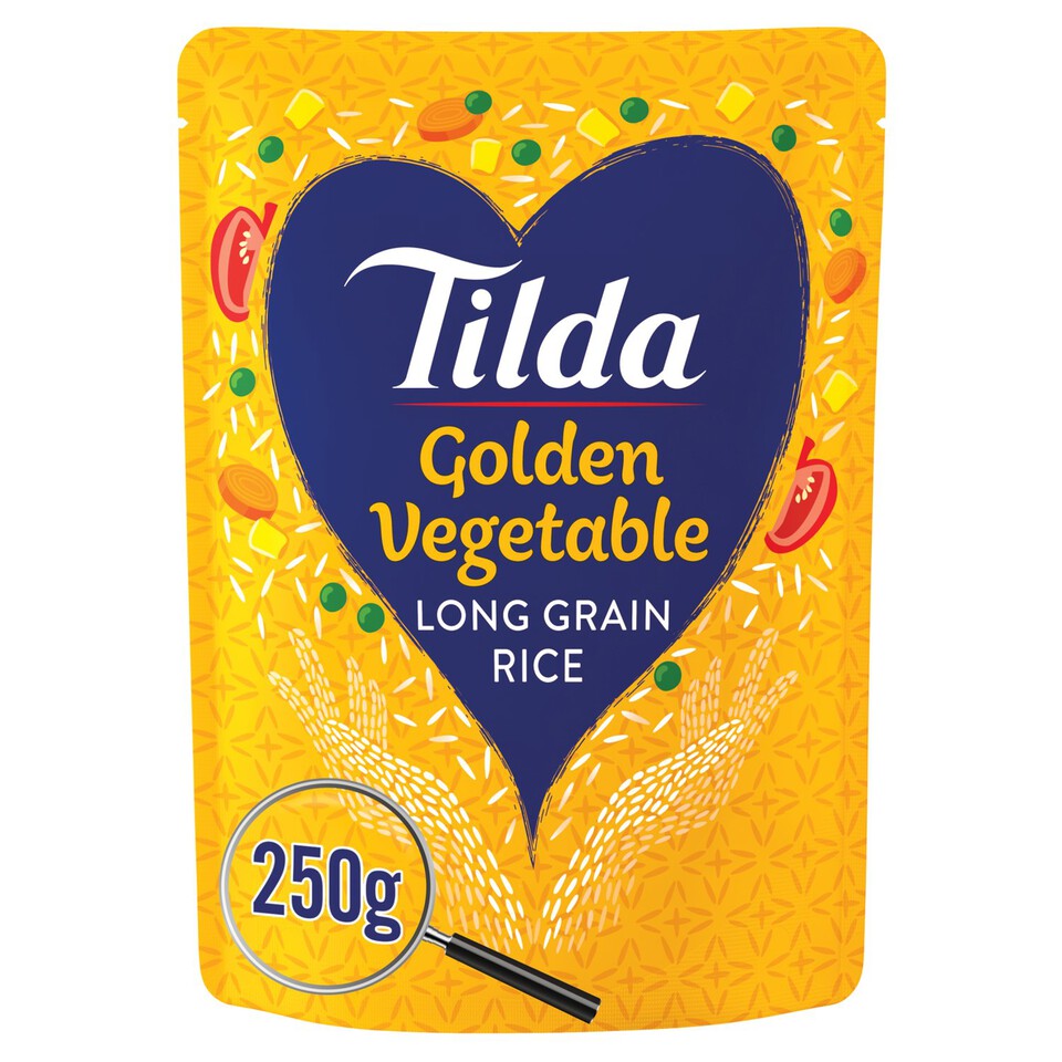 Tilda Microwave Golden Vegetable Long Grain Rice - Morrisons Online ...