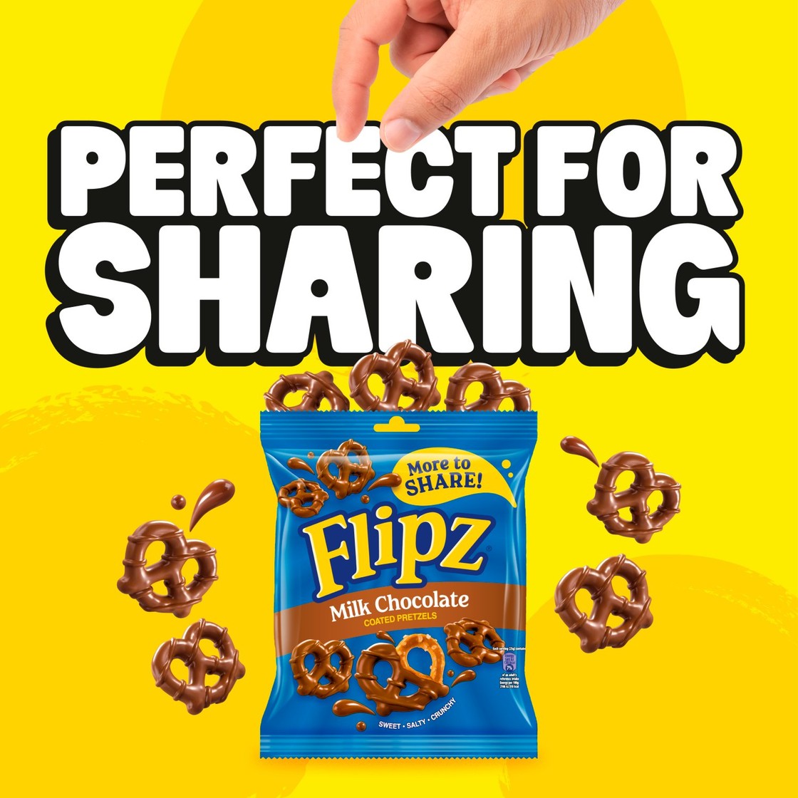 Flipz Mega Bag Milk Chocolate Coated Pretzel Snacks 150g - Morrisons ...
