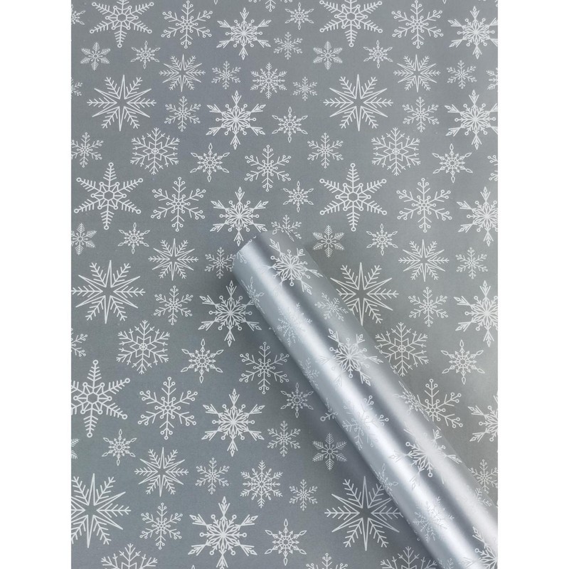 Morrisons Silver Snowflake Roll Wrap 4m - Morrisons Online Groceries ...
