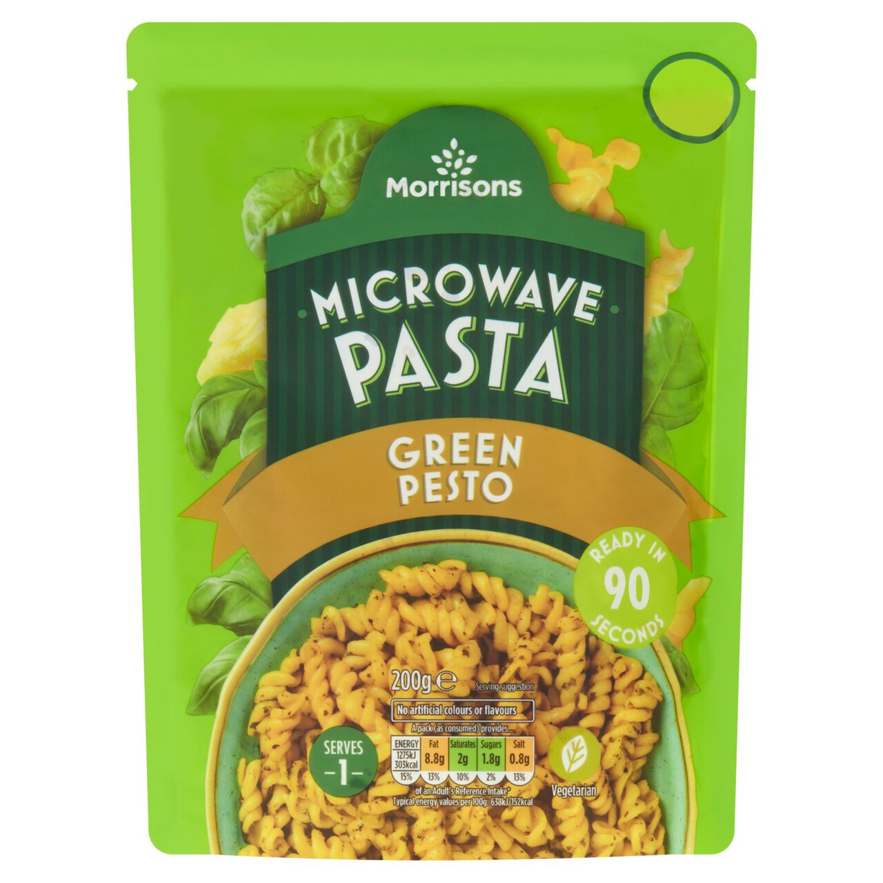 Morrisons Green Pesto Microwave Pasta - Morrisons Online Groceries & Offers