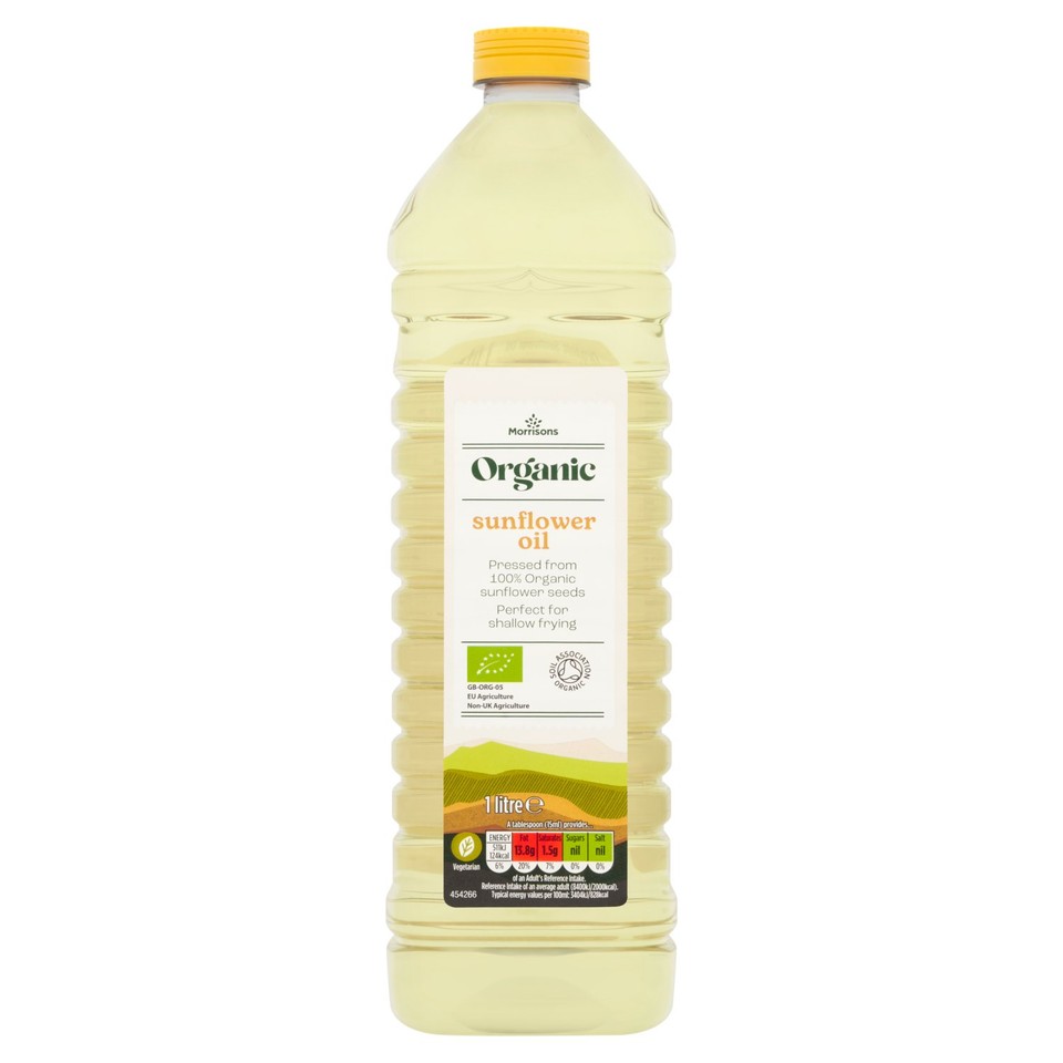 Morrisons Organic Sunflower Oil 1L - Morrisons Online Groceries & Offers