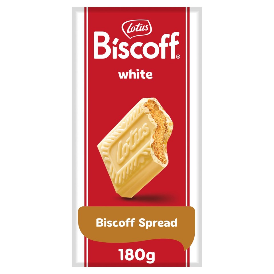 Lotus Biscoff White Chocolate With Biscoff Cream - Morrisons Online ...