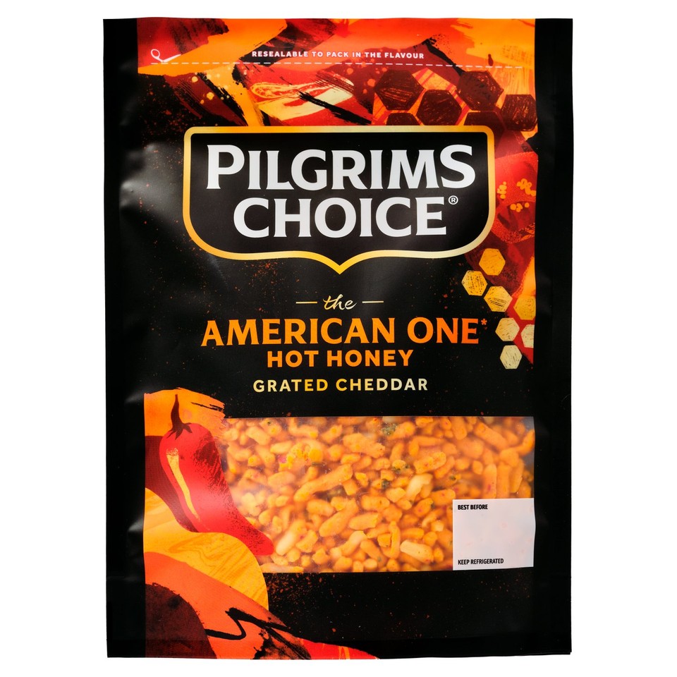 Pilgrims Choice The American One Hot Honey Grated Cheese 180g ...