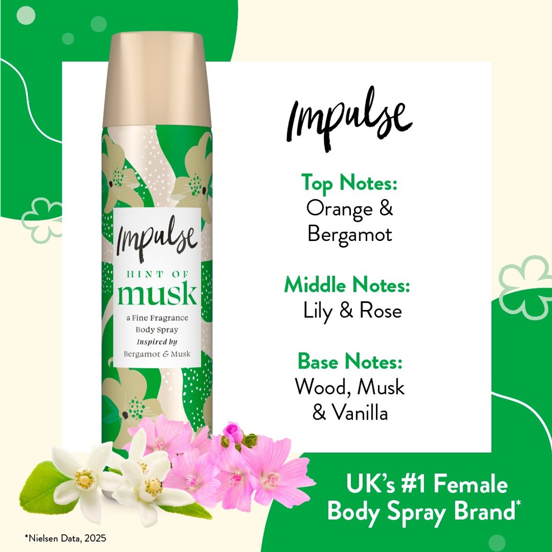 Impulse Hint of Musk Body Spray Deodorant - Morrisons Online Groceries ...