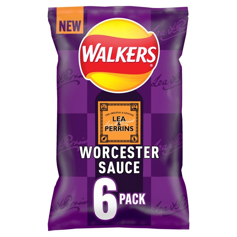 Walkers Worcester Sauce Crisps With Lea And Perrins 6x25g - Morrisons ...