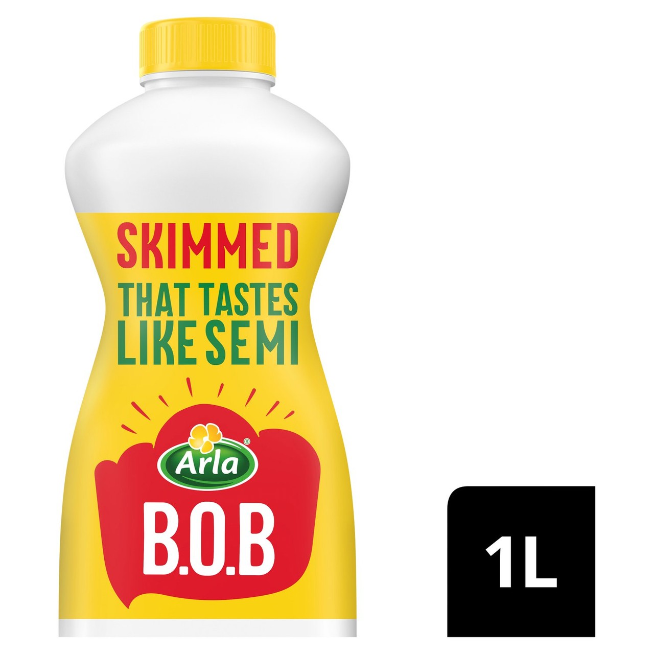 Arla BOB Skimmed Milk 1L Tastes like Semi Skimmed - Morrisons Online ...
