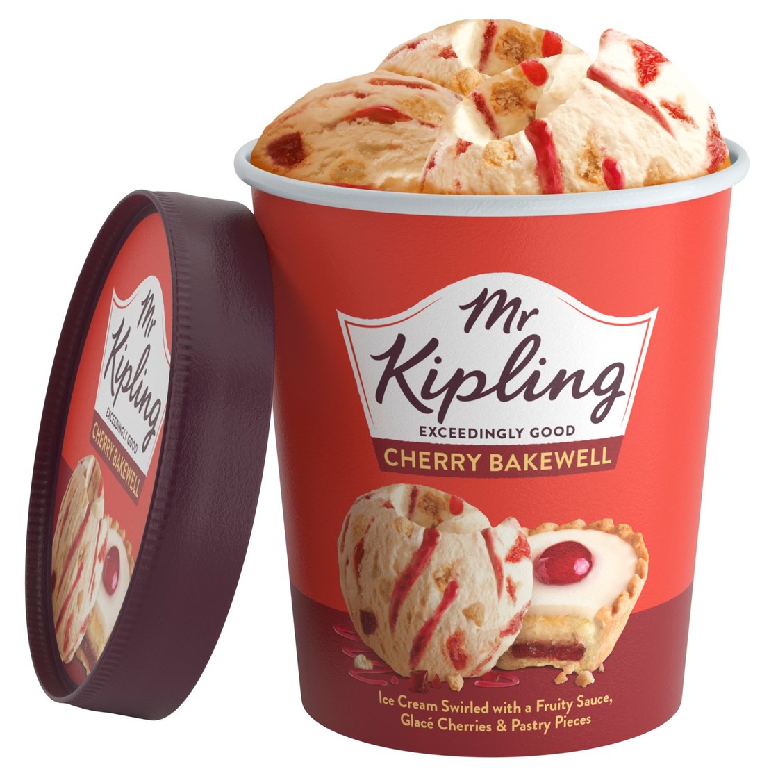 Mr Kipling Cherry Bakewell Ice Cream Tub - Morrisons Online Groceries ...
