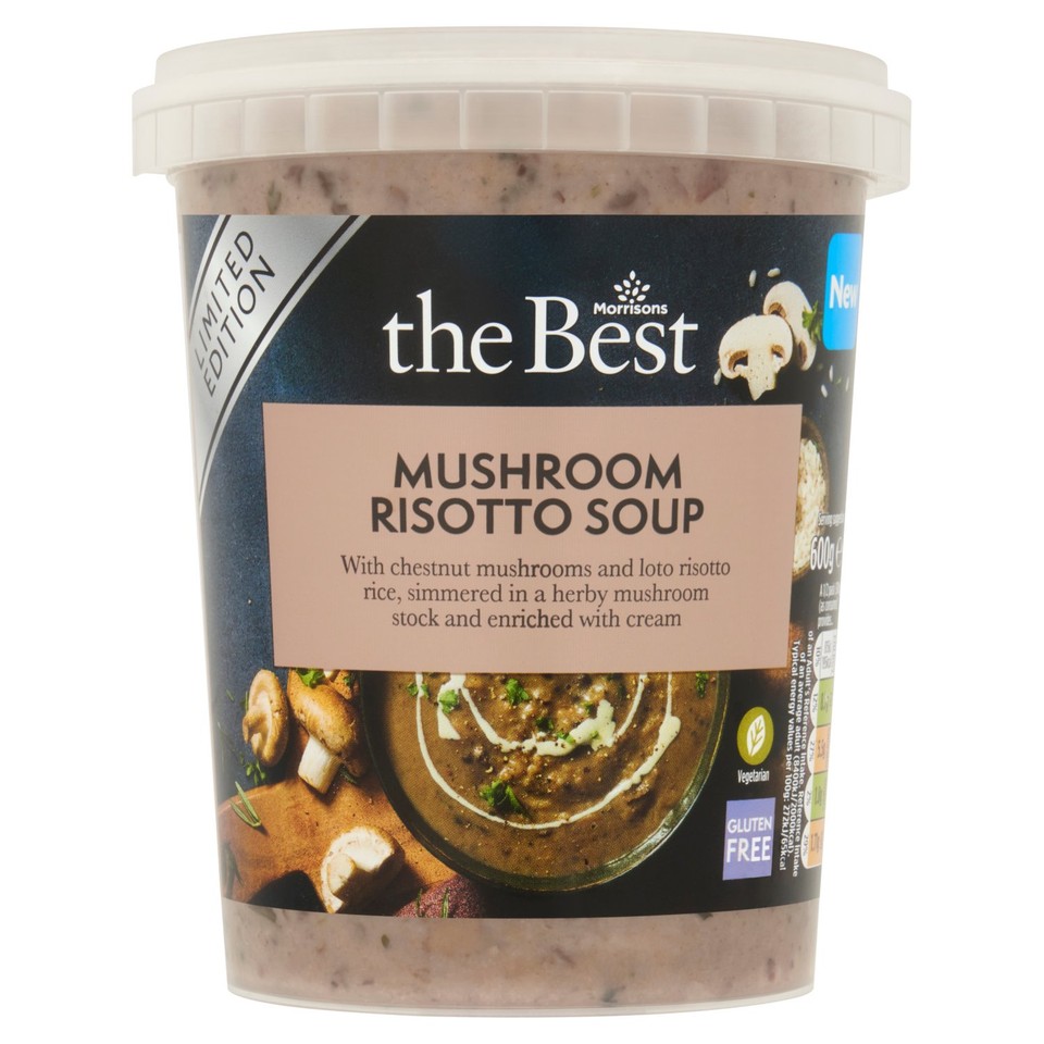 Morrisons The Best Limited Edition Mushroom Risotto Soup 600g ...