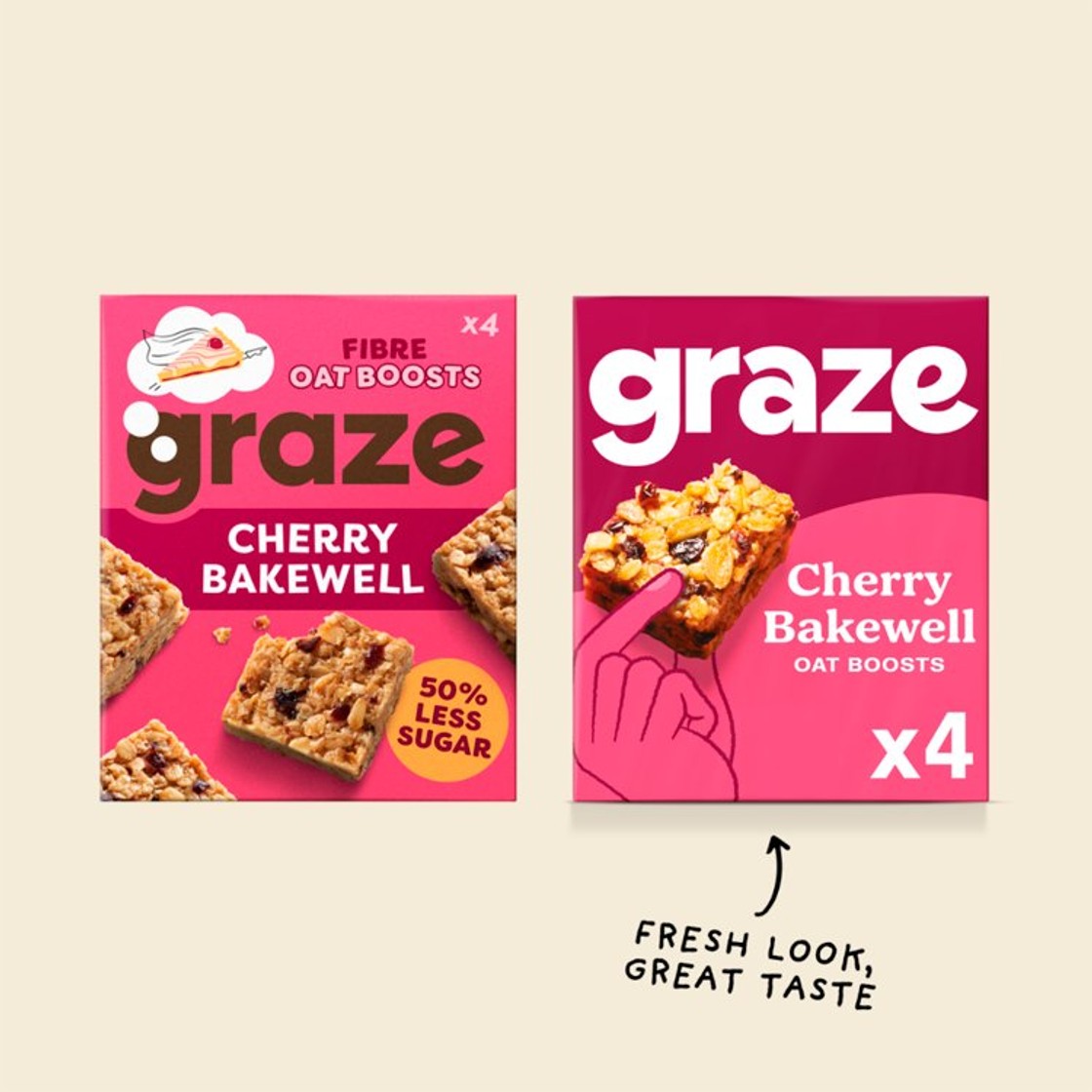 Graze Cherry Bakewell Oat Boost Flapjack Snack Bars 4 x 30g - Morrisons ...