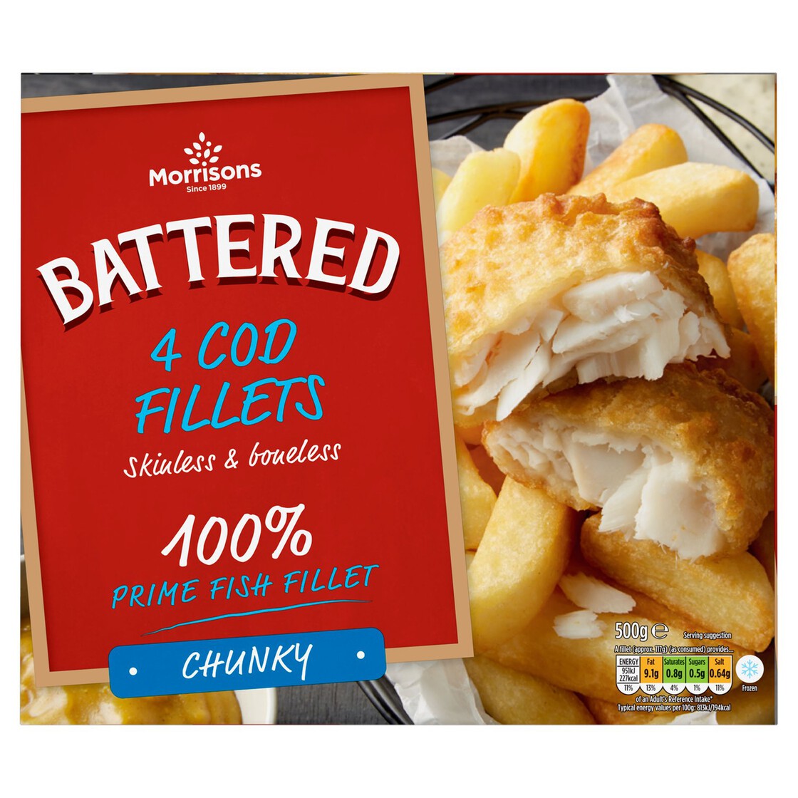 Morrisons 4 Battered Chunky Cod Fillet - Morrisons Online Groceries ...