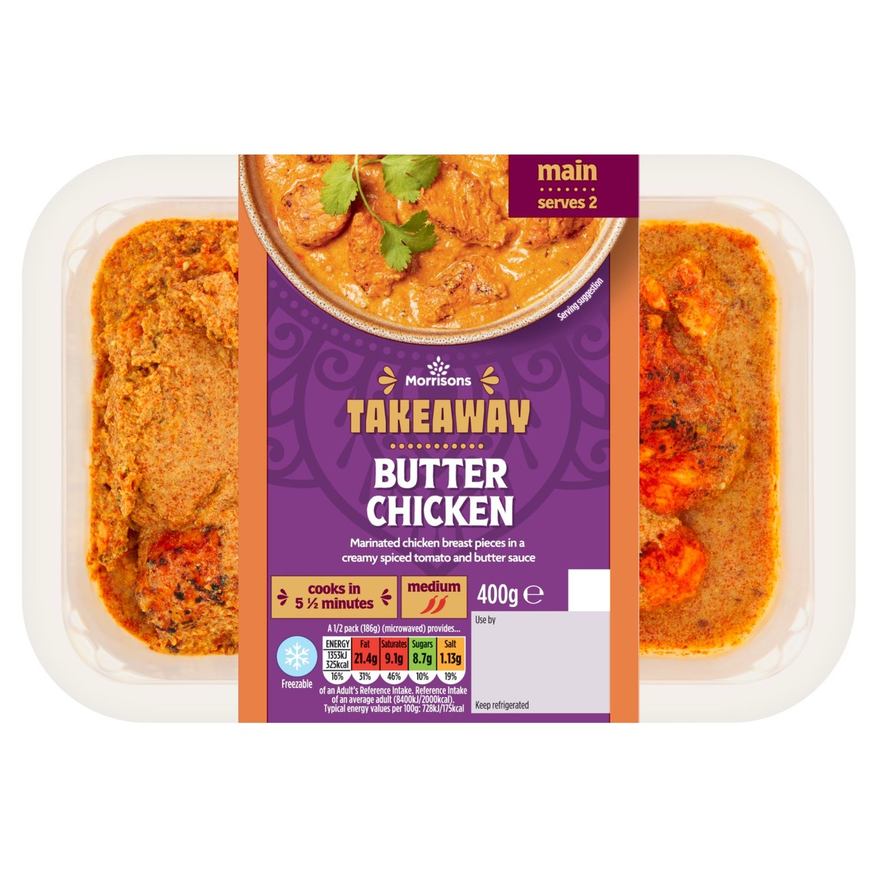 Morrisons Takeaway Butter Chicken 400g - Morrisons Online Groceries ...