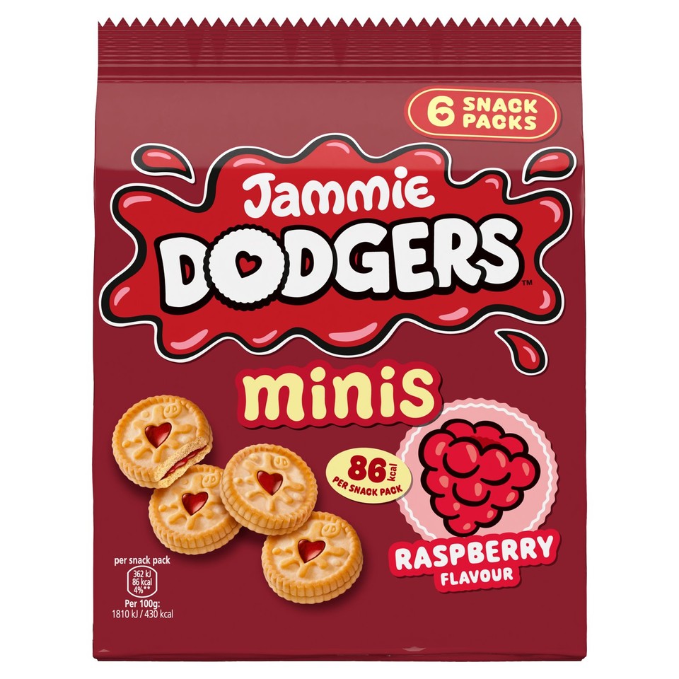 Jammie Dodgers Minis Raspberry Biscuits Multipack 6 Packs - Morrisons ...